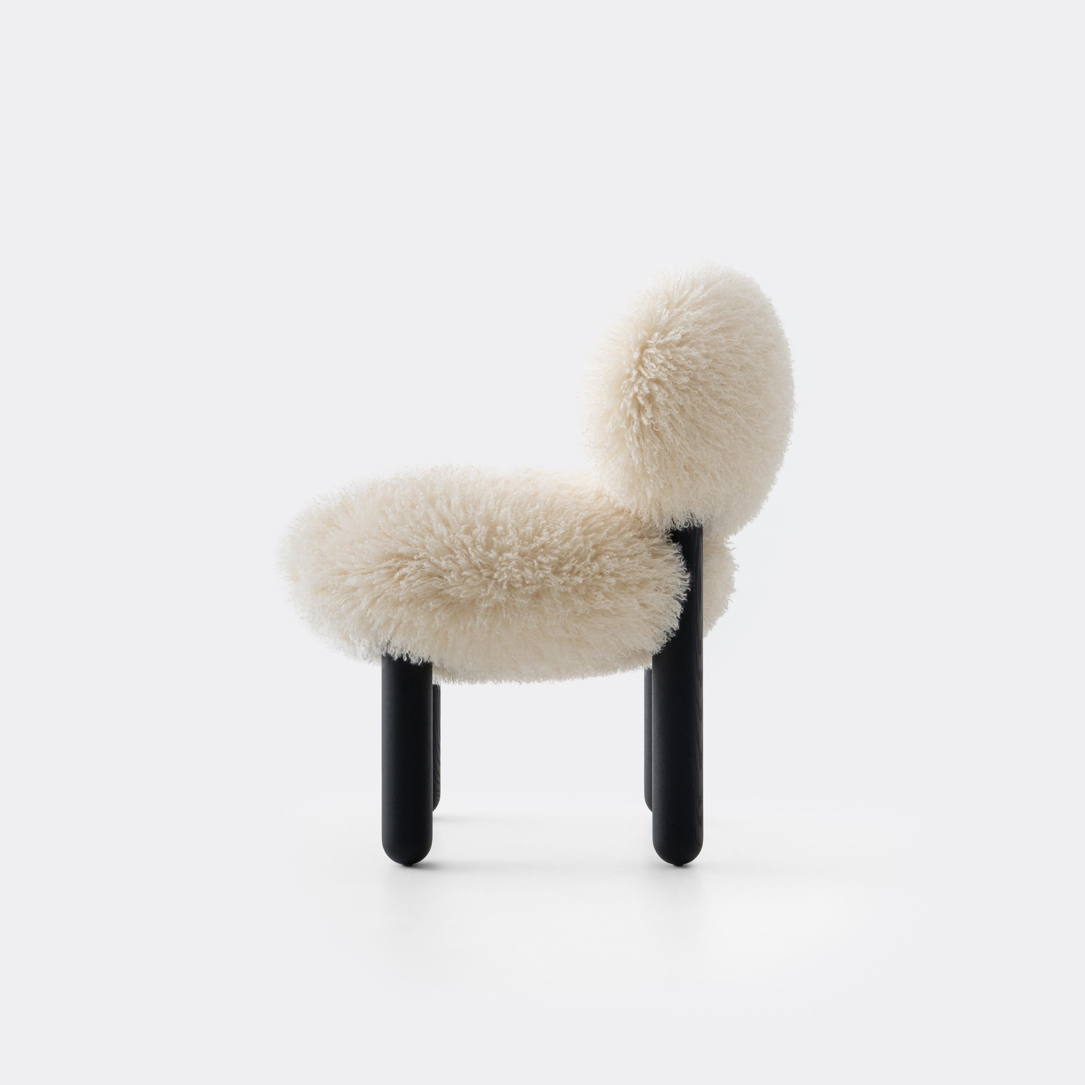 Modern Dining Chair Flock CS2 Fluffy Edition in premium Faux Fur by ...