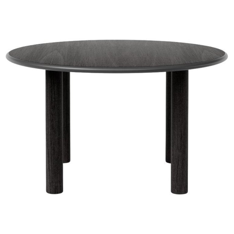 Modern Dining Round Table 'Paul' by Noom, Black Stained For Sale at 1stDibs