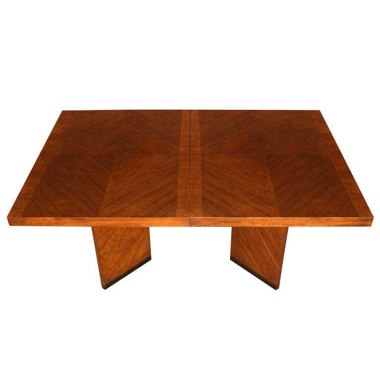 Modern Dining Table With Chevron Design and Angular Legs For Sale at ...