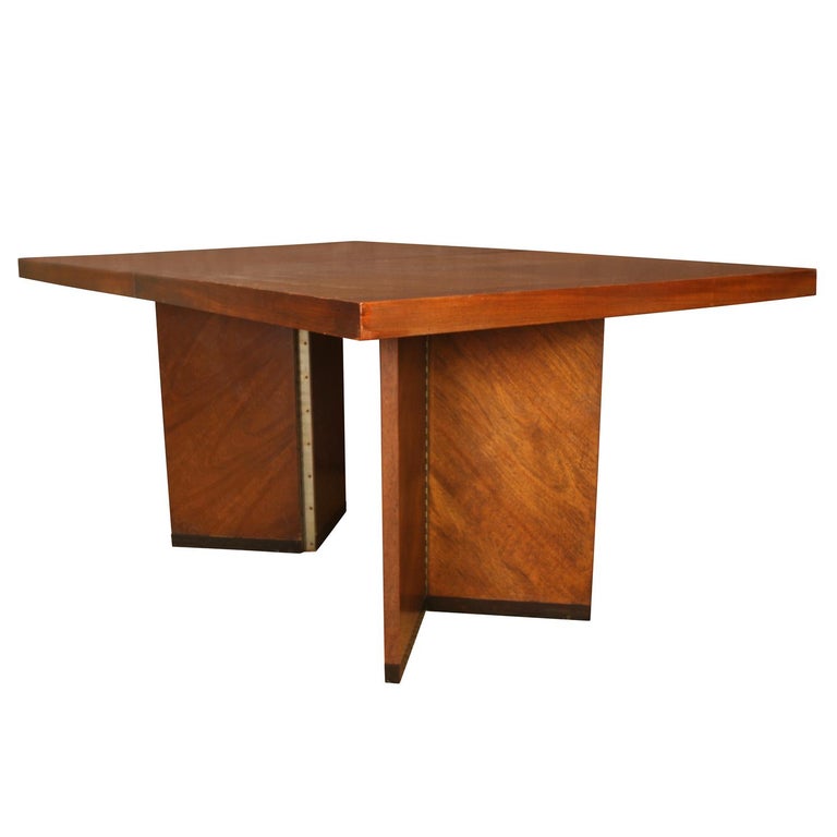 Modern Dining Table With Chevron Design and Angular Legs For Sale at ...