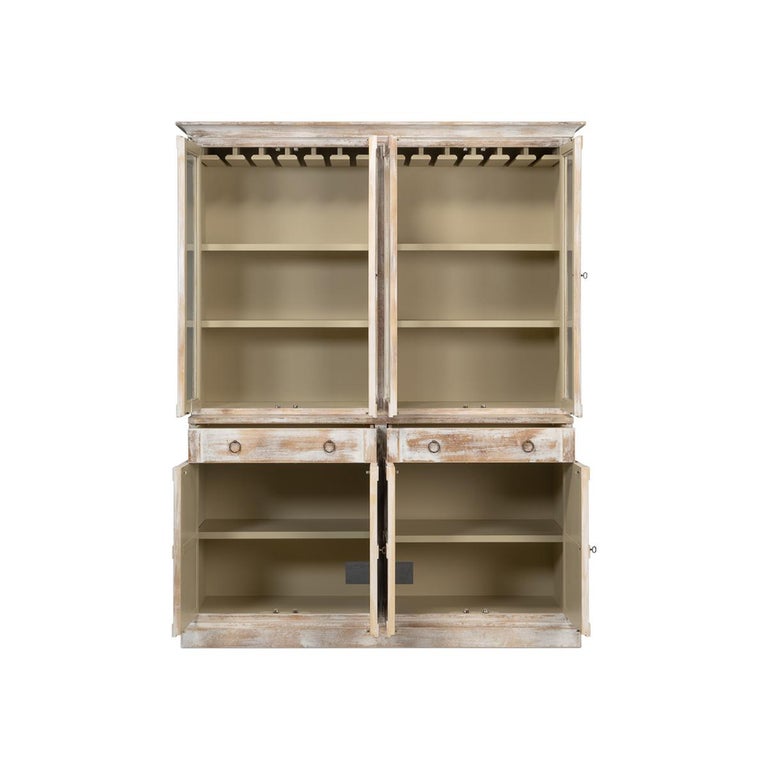 Modern Distressed Finish Hutch For Sale at 1stDibs