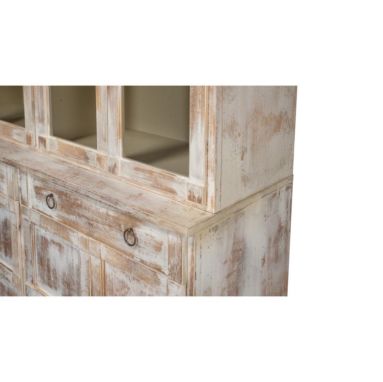 Modern Distressed Finish Hutch For Sale at 1stDibs