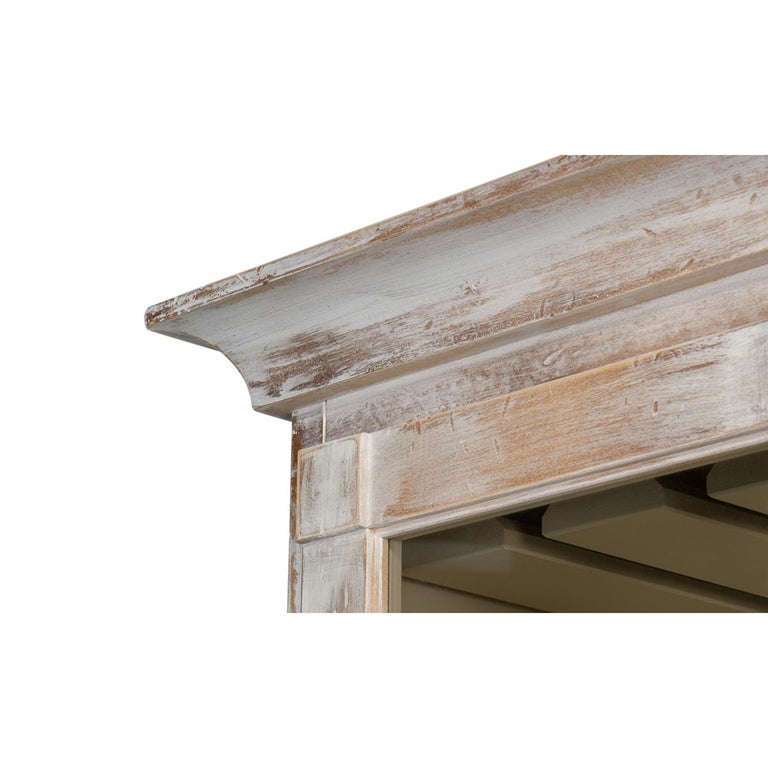 Modern Distressed Finish Hutch For Sale at 1stDibs