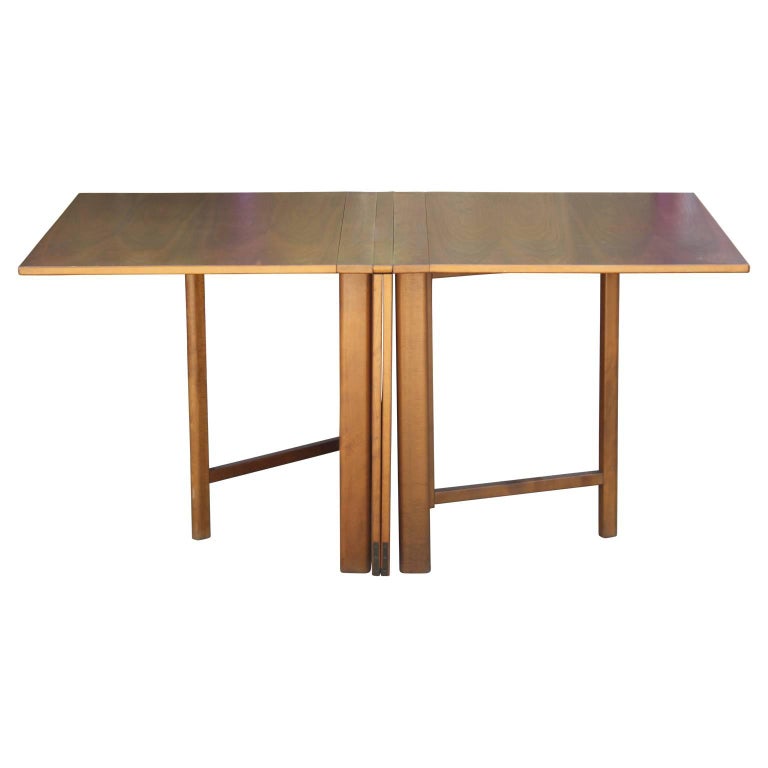 Modern Drop-Leaf Teak "Maria" Dining Table by Bruno Mathsson for Karl ...
