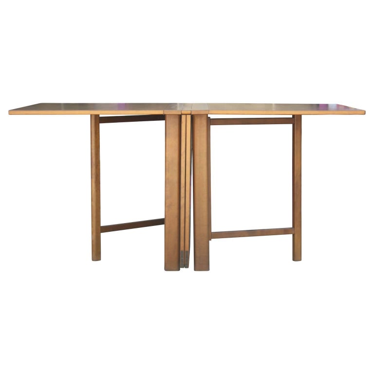 Modern Drop-Leaf Teak "Maria" Dining Table by Bruno Mathsson for Karl ...
