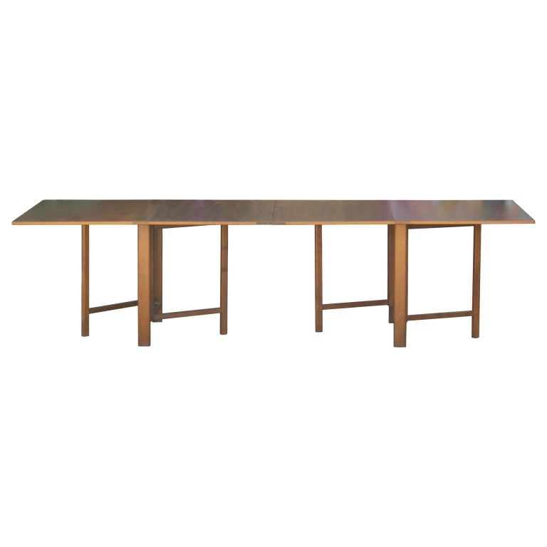 Modern Drop-Leaf Teak "Maria" Dining Table by Bruno Mathsson for Karl ...