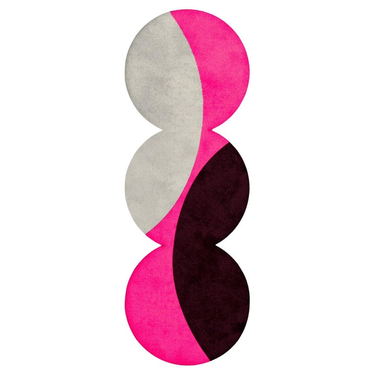 Modern Eclectic Memphis Design Style Hand-Tufted Rug in Viva Magenta ...