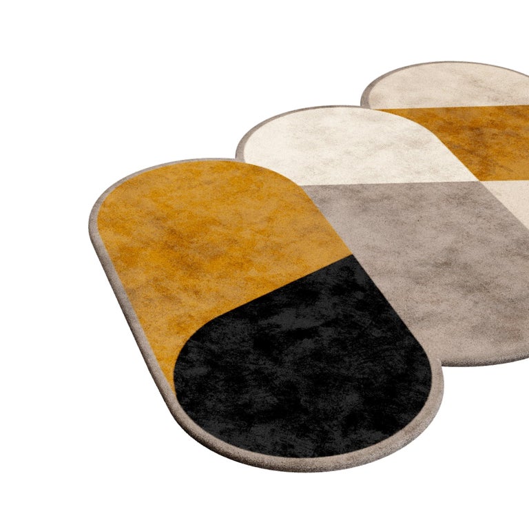 Modern Eclectic Memphis Design Style Rug with Hand-Tufted Botanical ...