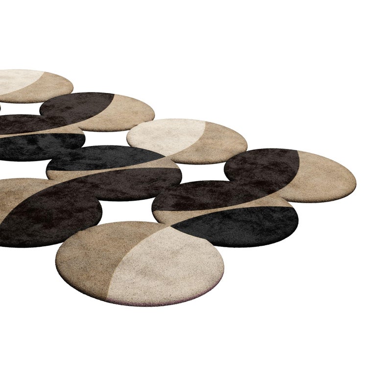 Modern Eclectic Memphis Design Style Rug with Hand-Tufted Botanical ...