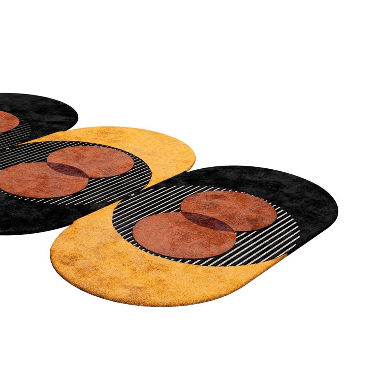 Modern Eclectic Memphis Design Style Rug with Hand-Tufted Botanical ...