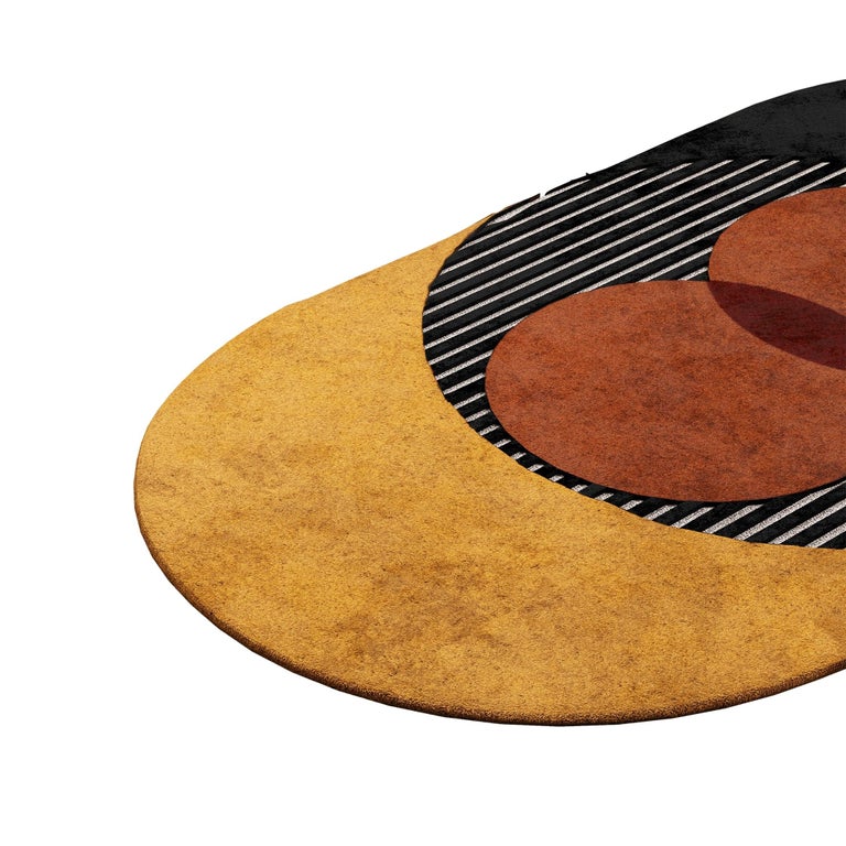 Modern Eclectic Style Rug with Hand-Tufted Botanical Silk For Sale at ...