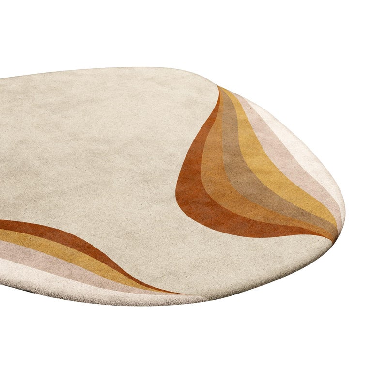 Modern Eclectic Style Rug with Hand-Tufted Botanical Silk For Sale at ...