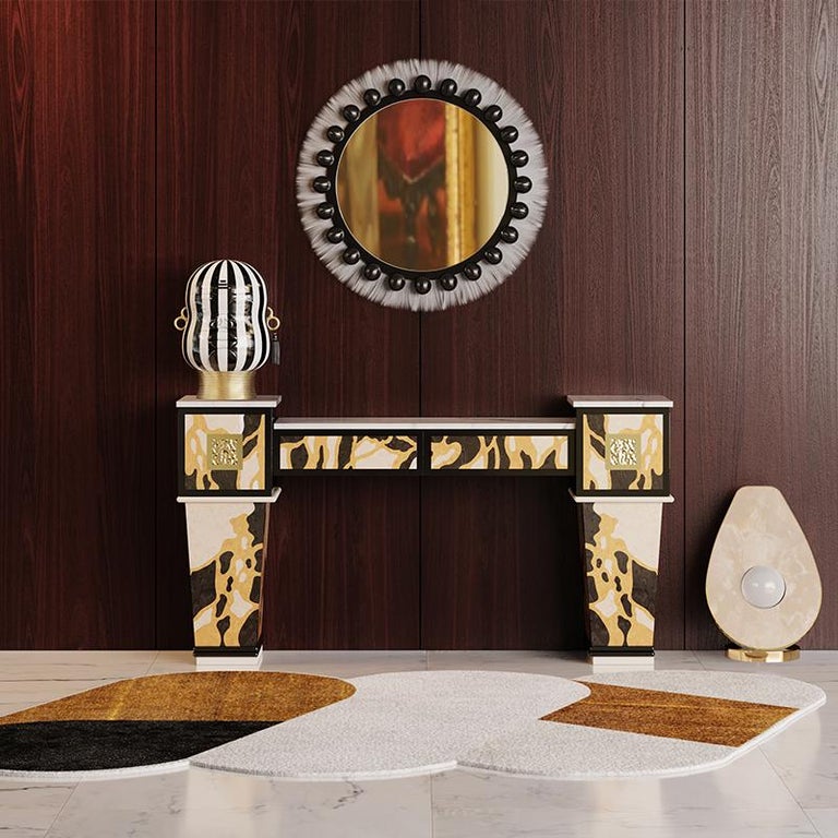 Modern Eclectic Memphis Design Style Rug with Hand-Tufted Botanical ...