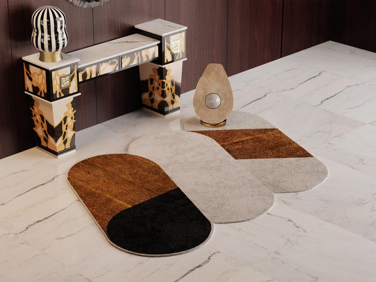 Modern Eclectic Memphis Design Style Rug with Hand-Tufted Botanical ...