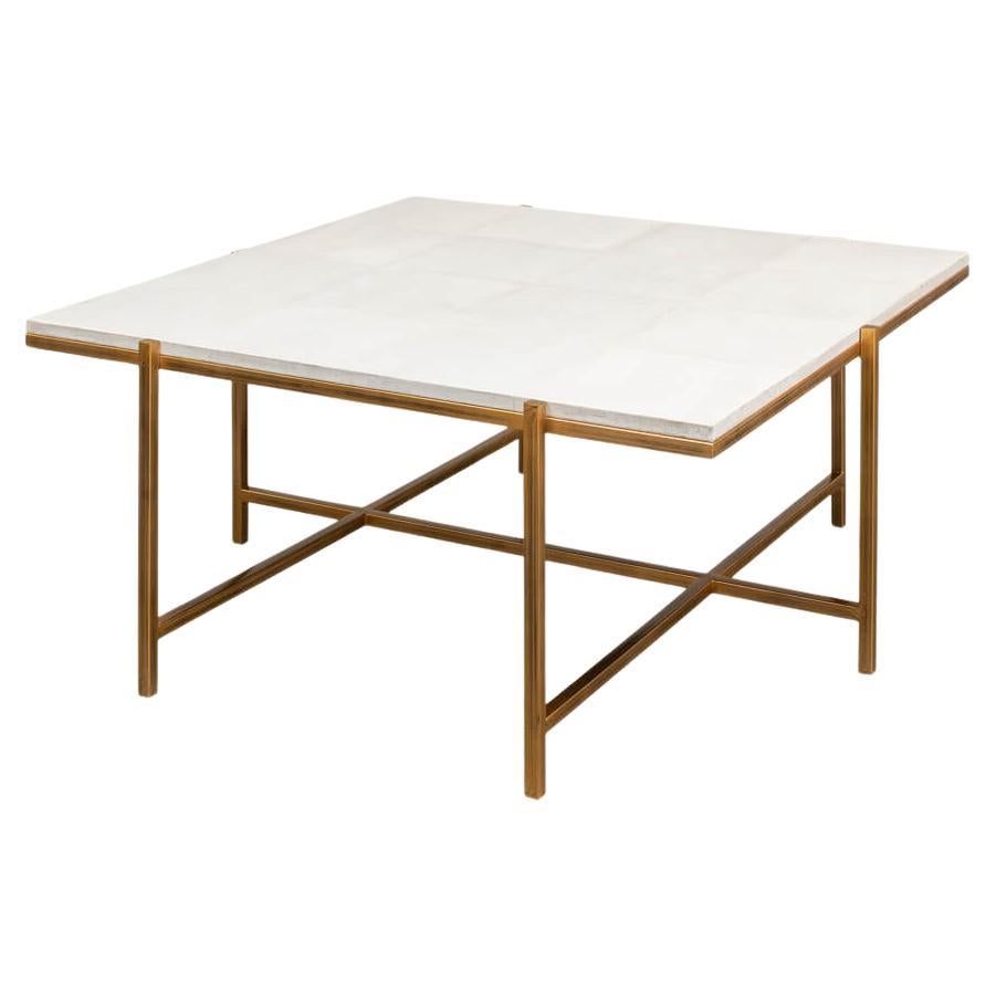 Modern Embossed Leather Coffee Table For Sale at 1stDibs