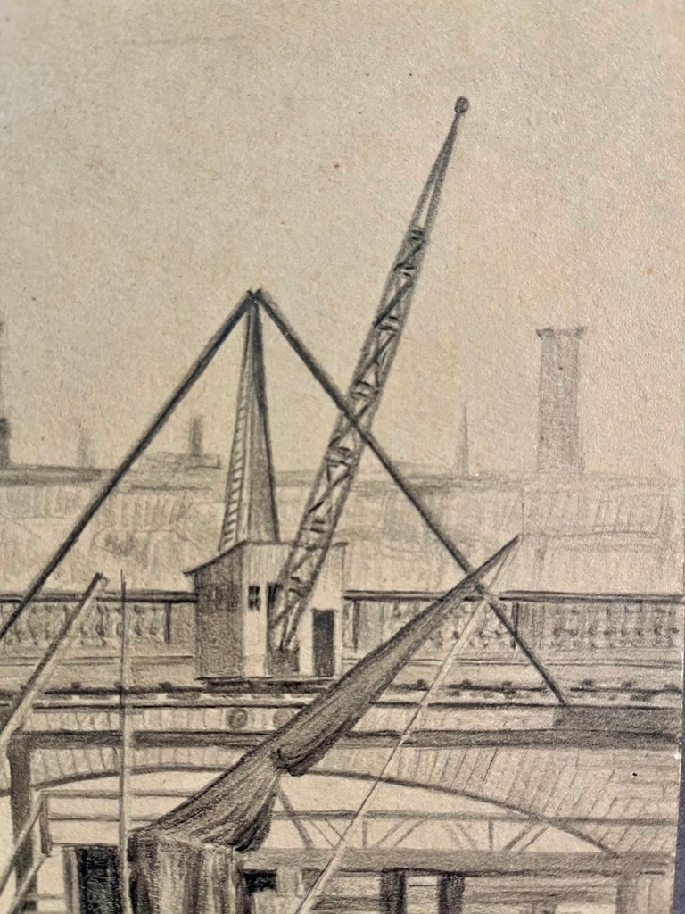 Modern English Drawing Docks of London For Sale at 1stDibs