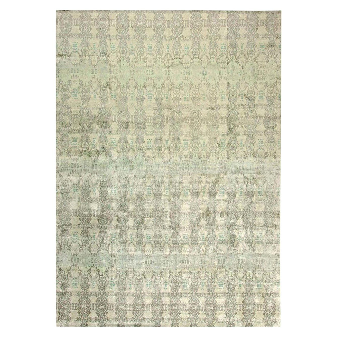 Bosky Toile Midnight Hand-Knotted Rug by Eskayel For Sale at 1stDibs