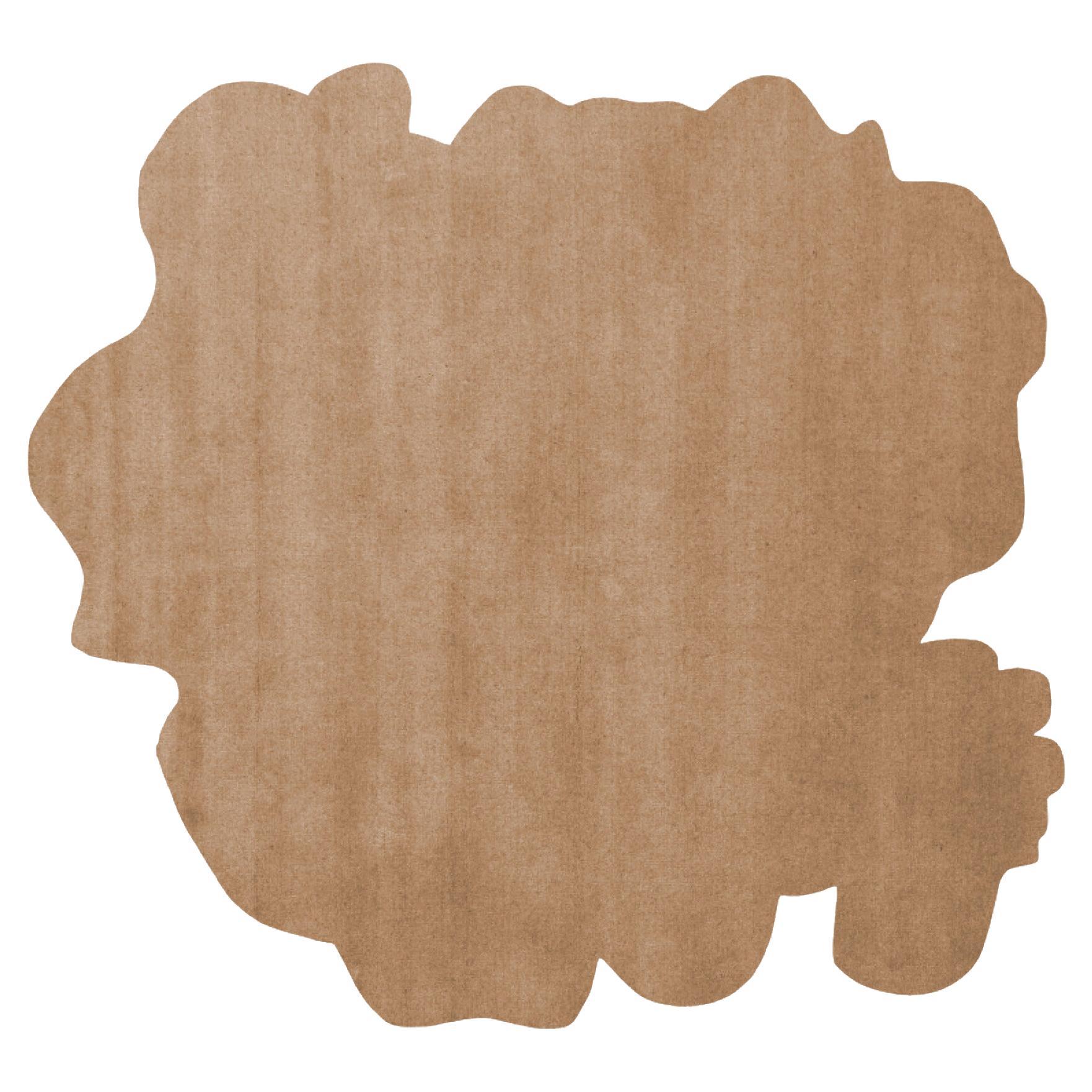 Modern Abstract Design Rug With Organic Shape In Neutral Colors Lyocell ...