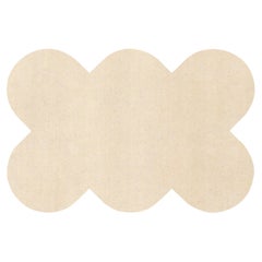Modern Abstract Design Rug With Organic Shape In Neutral Colors Lyocell ...