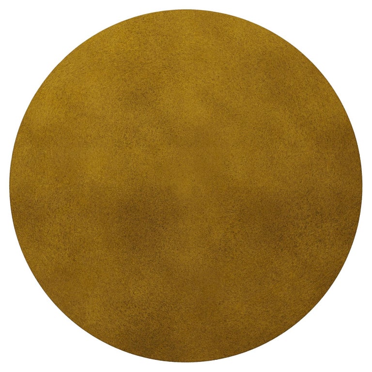 Modern Essential Round Earthy Toned Handmade Botanical Silk Rug For ...