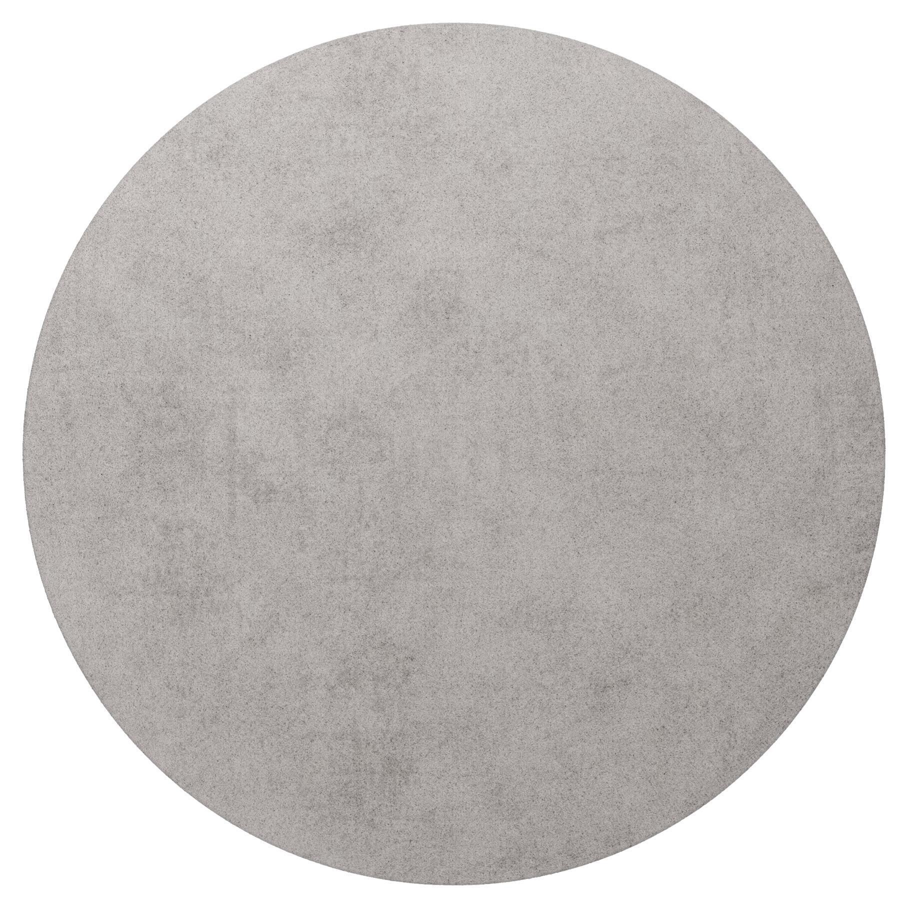 Modern Essential Round Black Handmade Botanical Silk Rug For Sale at ...