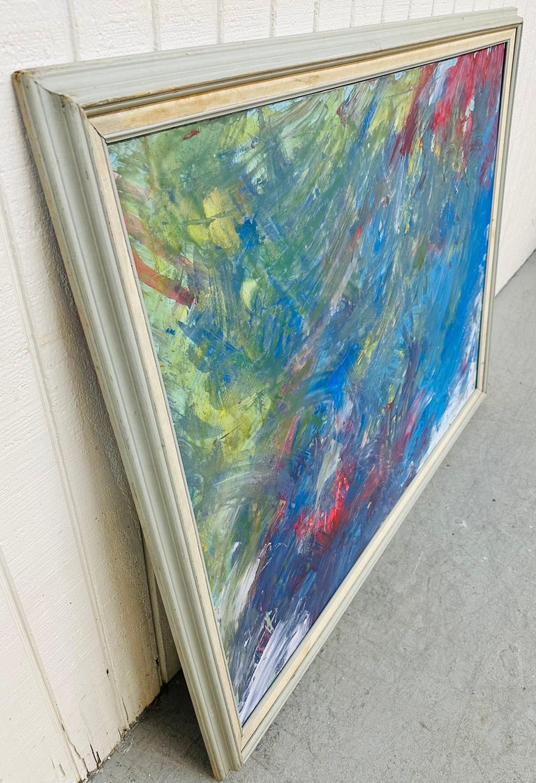 Modern Expressionist Abstract Painting Signed Mullin For Sale at 1stDibs