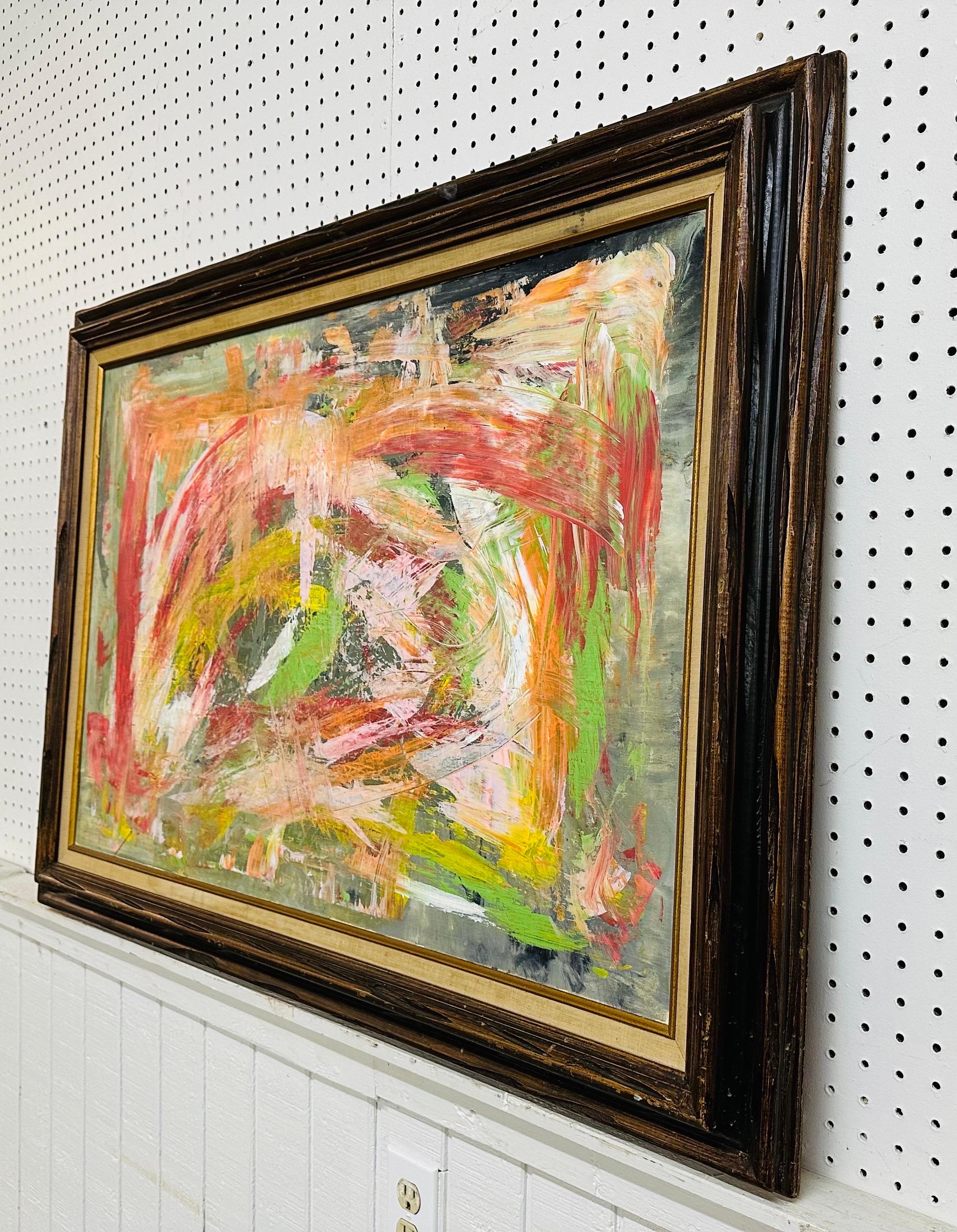 Modern Expressionist Abstract Painting Signed Mullin For Sale at 1stDibs