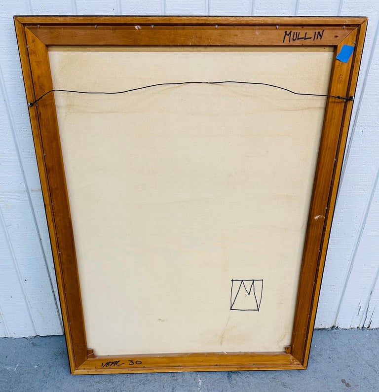 Modern Expressionist Abstract Painting Signed Mullin For Sale at 1stDibs