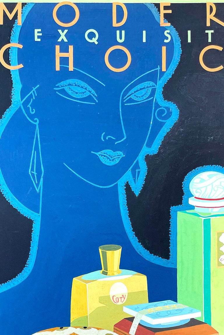 "Modern Exquisite Choice," Original Painting for Art Deco Coty Perfume ...