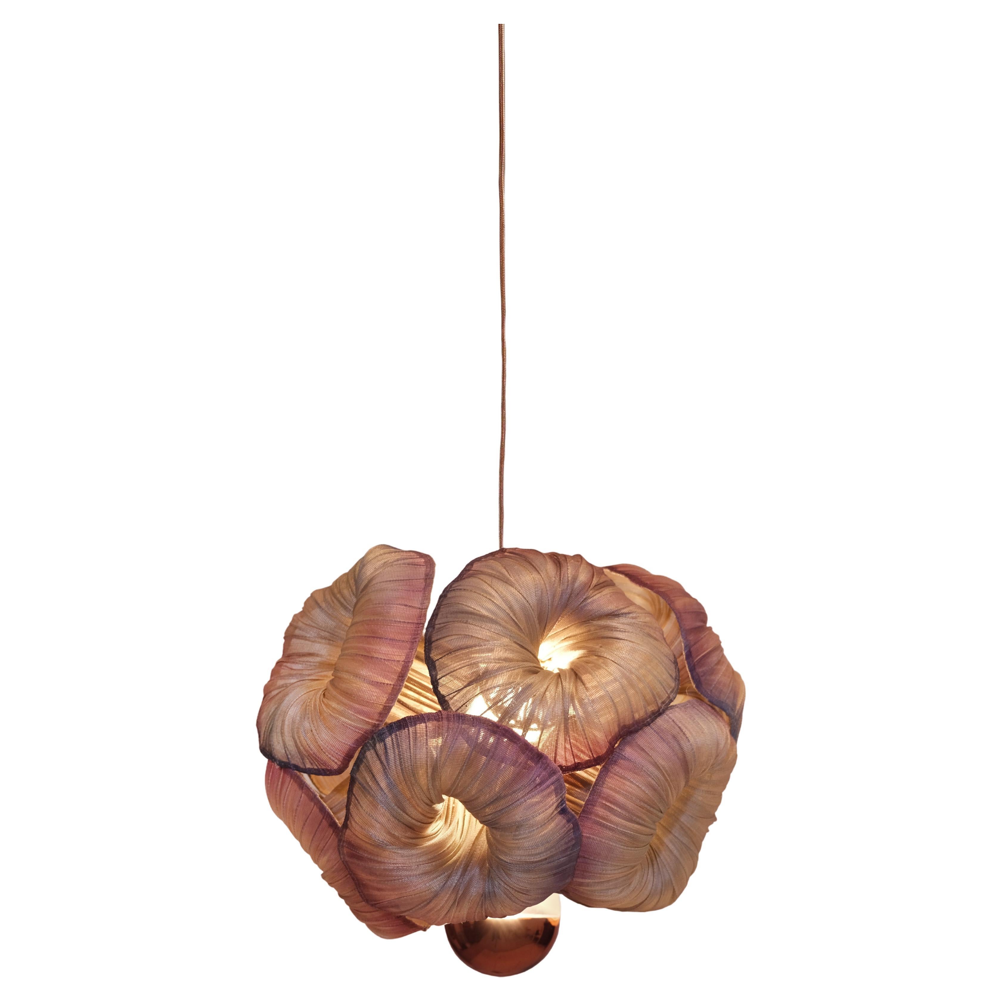 Modern Fabric Pendant Hand-Painted Light Sirenetta from Studio Mirei ...