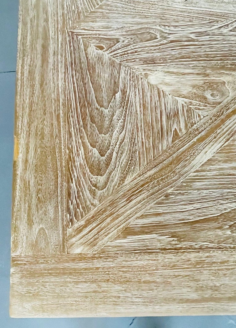 Modern Farmhouse Dining / Kitchen / Conference Table, Ceruse Oak Finish ...