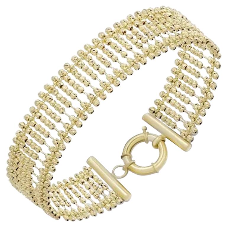Modern Fashion Gold Cuff Bracelet 14k for Her For Sale at 1stDibs