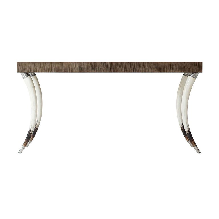 Modern Faux Horn Console Table For Sale at 1stDibs
