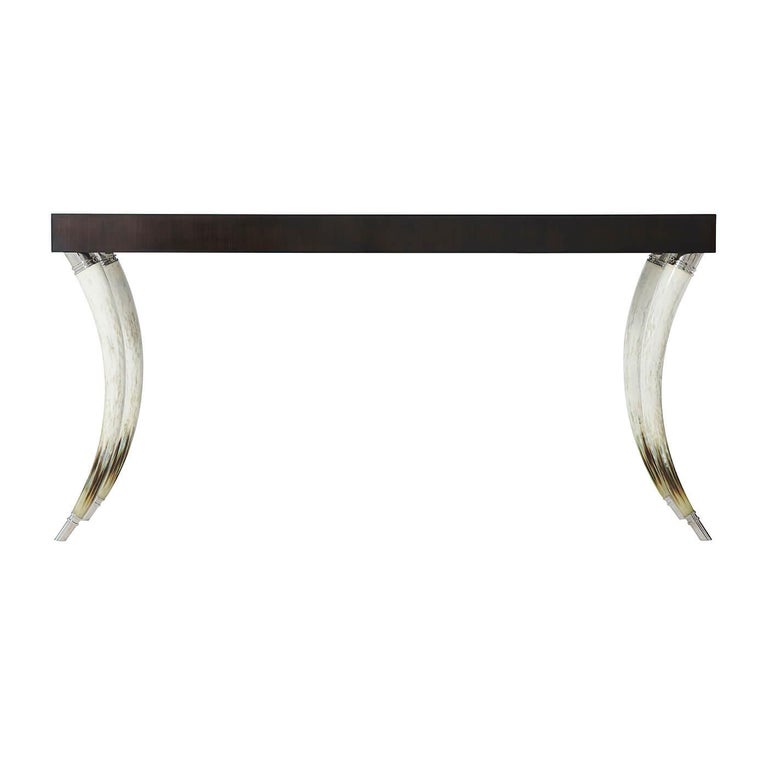 Modern Faux Horn Console Table For Sale at 1stDibs