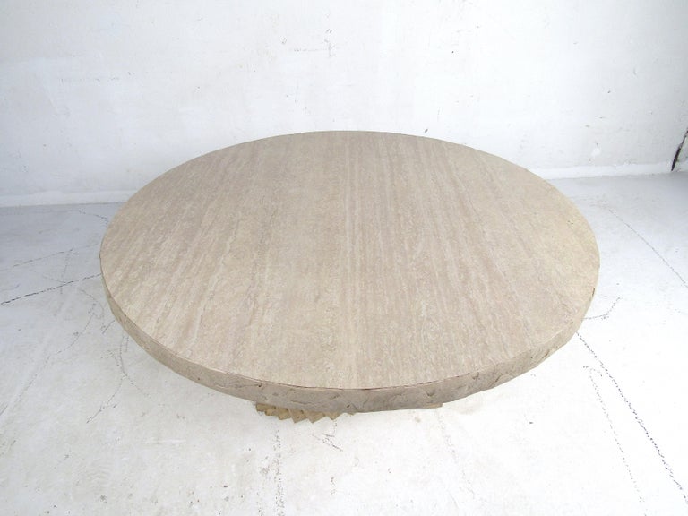 Modern Faux-Stone Coffee Table at 1stDibs