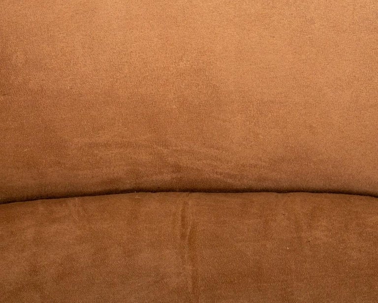 Modern Fawn Ultrasuede Tub Chairs, 2 For Sale at 1stDibs