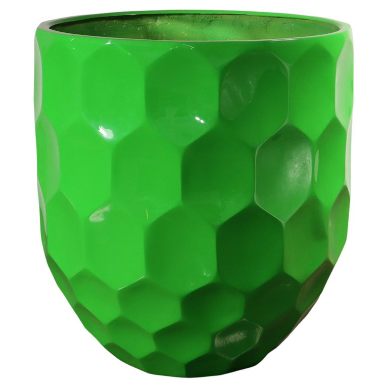 Modern Fiberglass Indoor/Outdoor Green Planter from Costantini, Cosimo ...