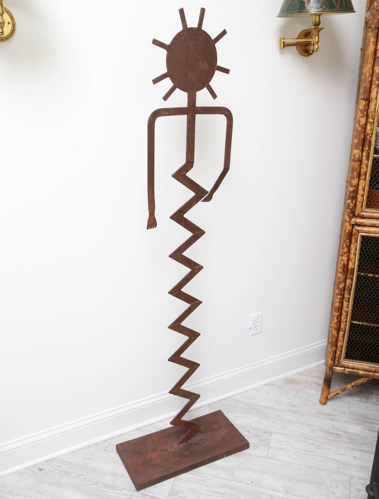 Modern Figural Iron Sculpture For Sale at 1stDibs