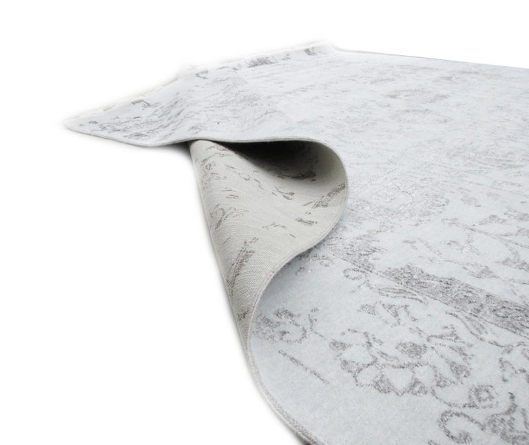 Modern Fine Wool and Silk Broken Design Rug For Sale at 1stDibs