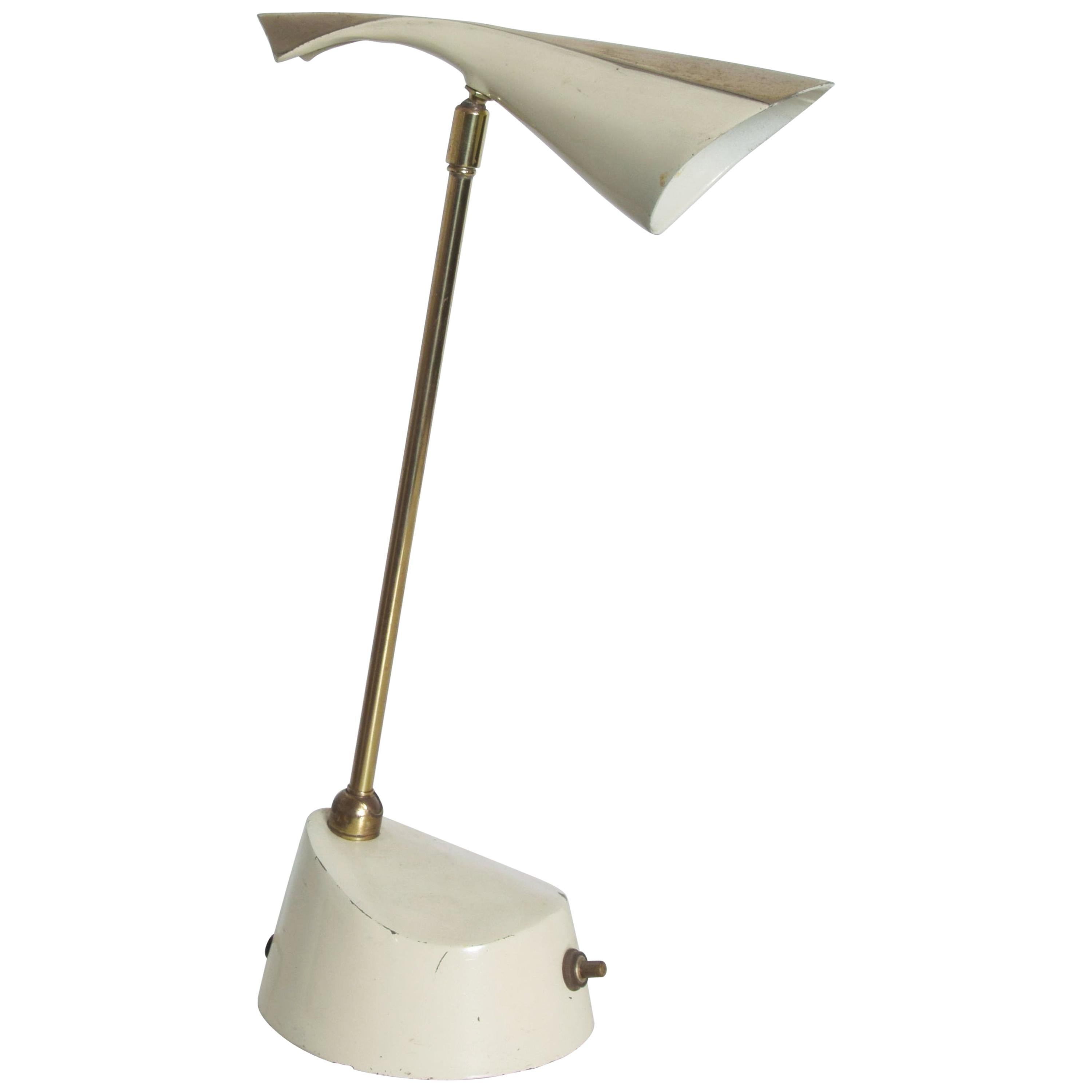 Black Dome Pivoting Desk Lamp at 1stDibs