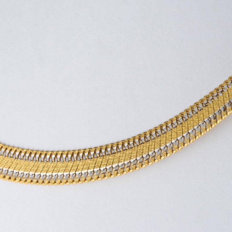 Modern Flat Mesh 18 Karat Yellow Gold Necklace at 1stDibs | flat gold ...