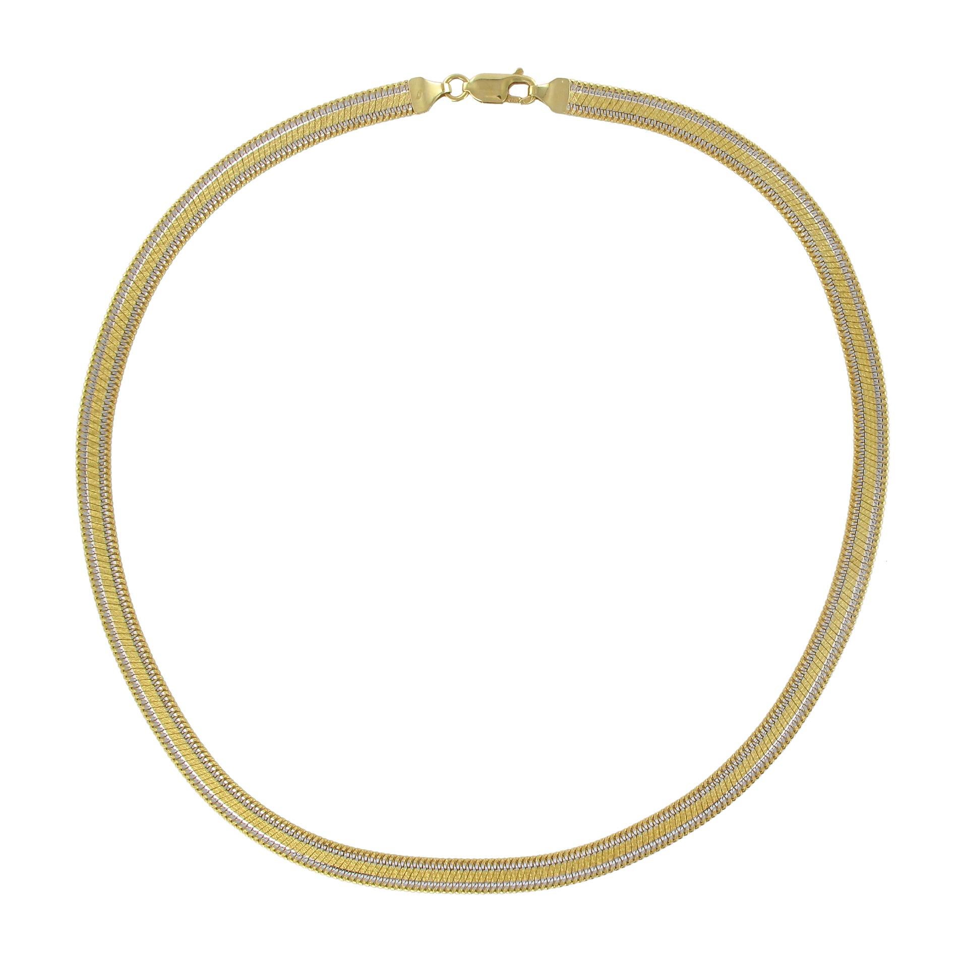 Modern Flat Mesh 18 Karat Yellow Gold Necklace at 1stDibs | flat gold ...