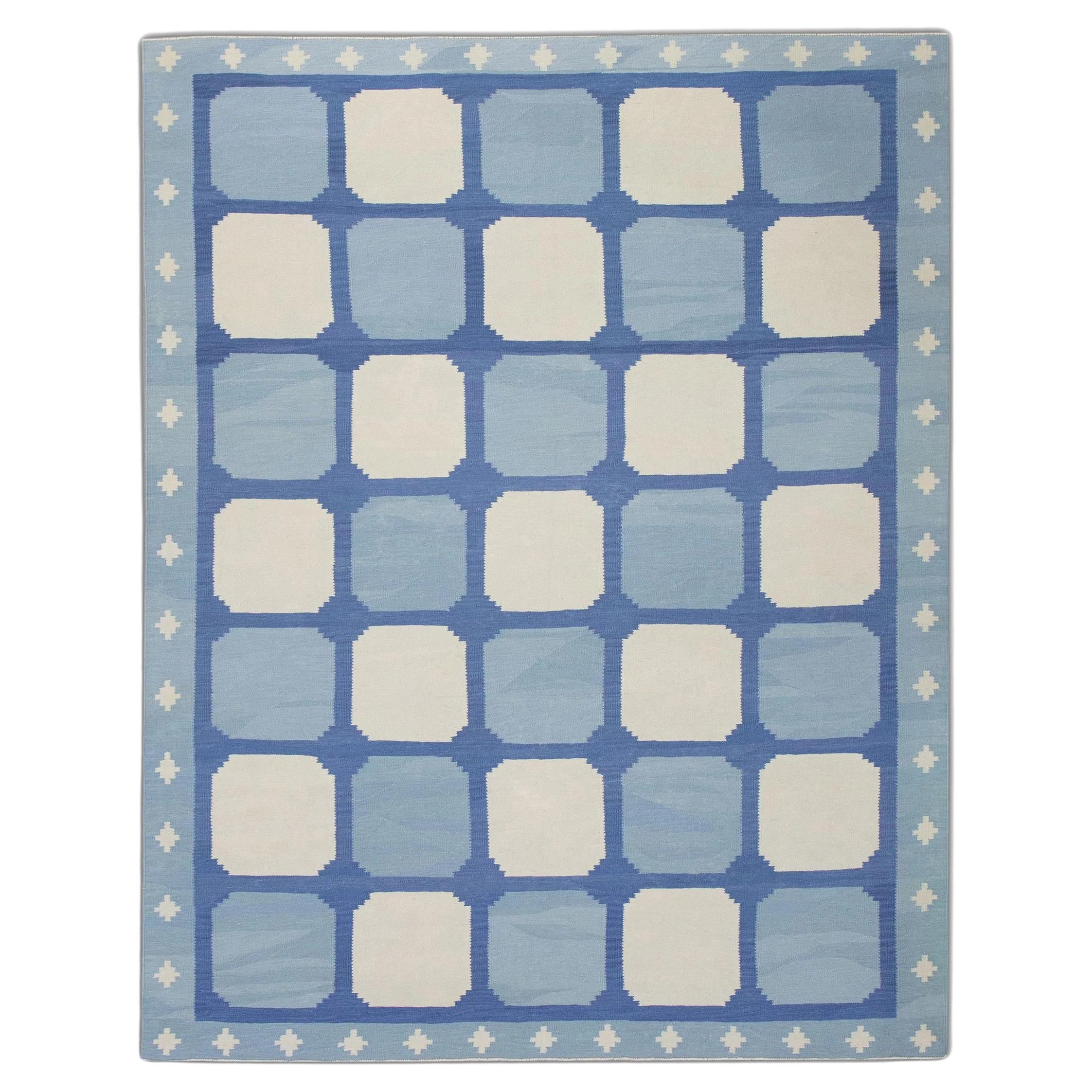 Modern Flatweave Handmade Wool Rug For Sale at 1stDibs