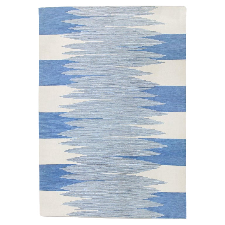 Modern Flatweave Handmade Wool Rug For Sale at 1stDibs
