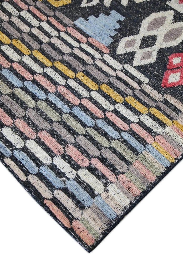 Modern Flatweave Handmade Wool Rug For Sale at 1stDibs