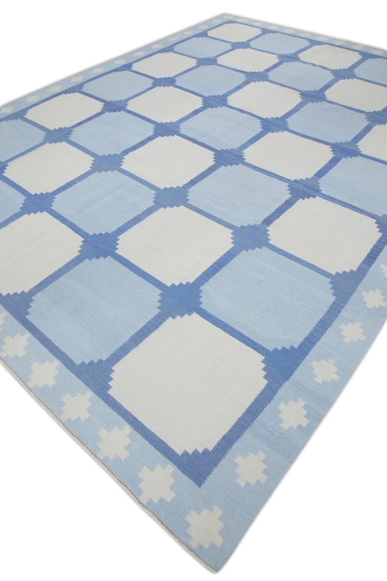 Modern Flatweave Handmade Wool Rug For Sale at 1stDibs