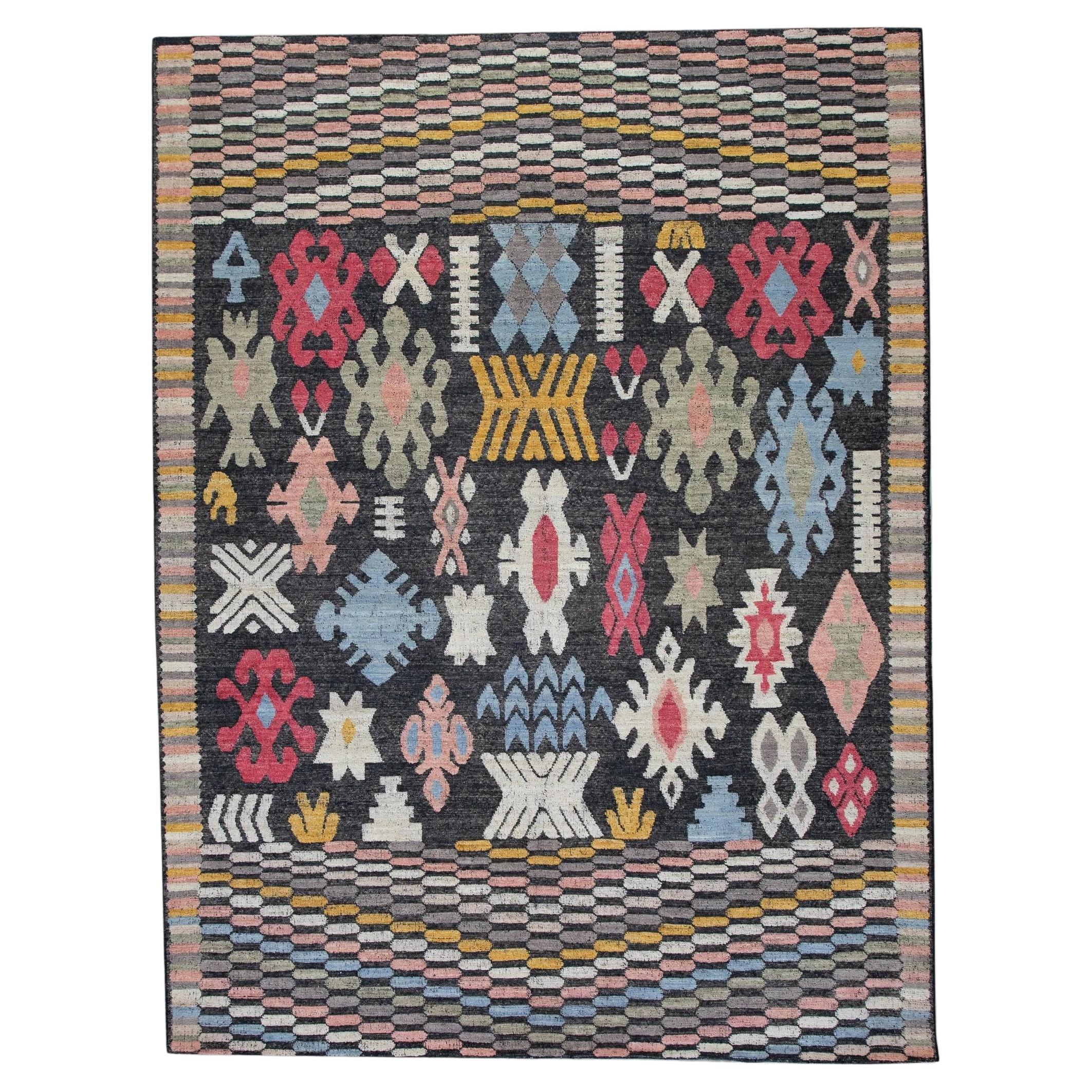 Modern Flatweave Handmade Wool Rug For Sale at 1stDibs