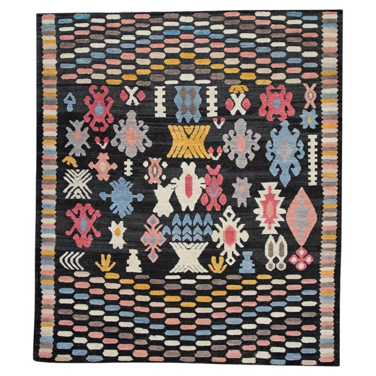 Modern Flatweave Handmade Wool Rug For Sale at 1stDibs