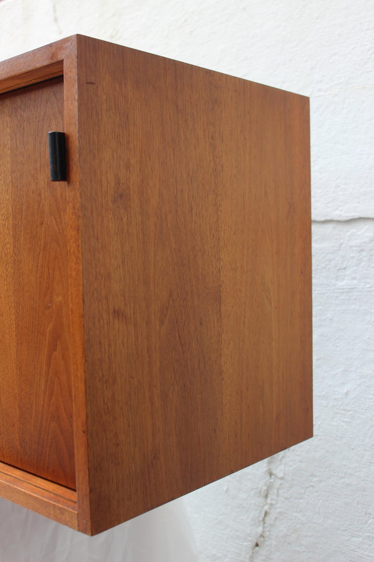 Modern Floating Wall Mount Walnut Cabinet by Florence Knoll at 1stDibs ...
