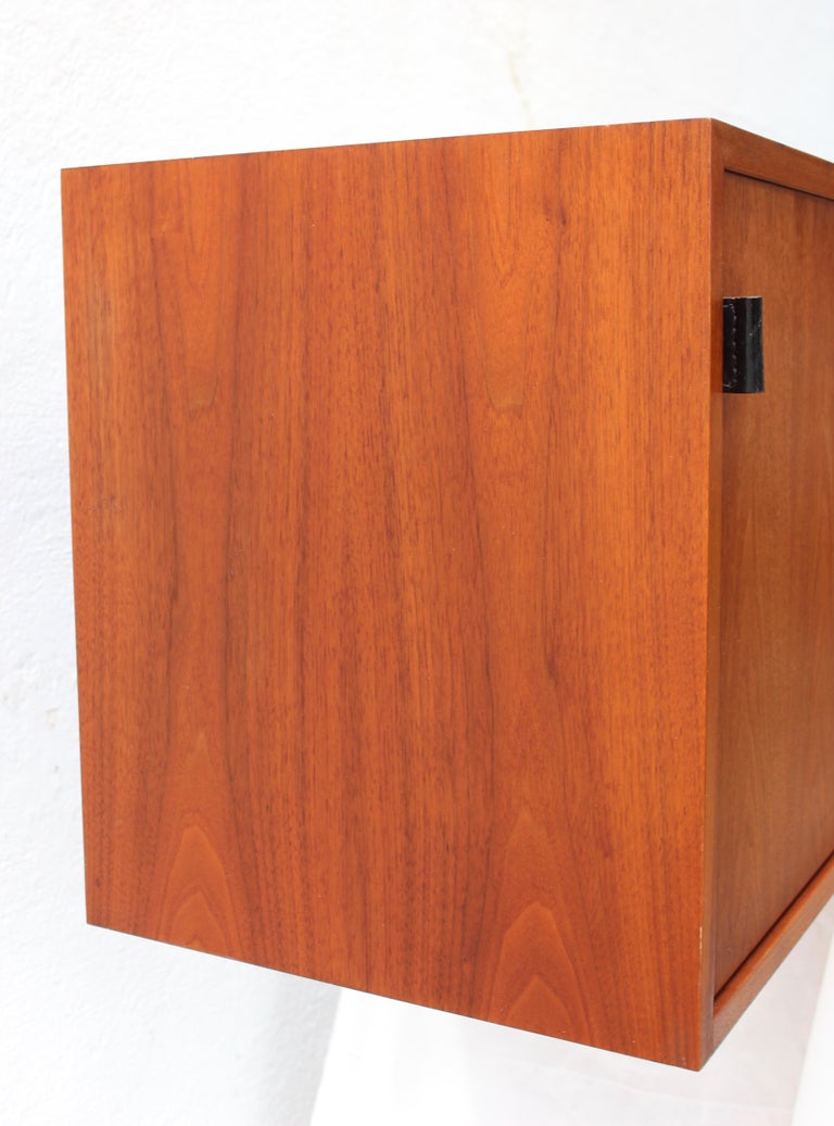 Modern Floating Wall Mount Walnut Cabinet by Florence Knoll at 1stDibs ...